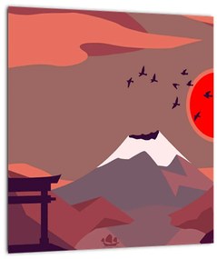 Obraz - Ilustrace hory Fuji (30x30 cm)