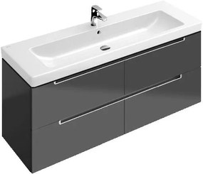 Villeroy & Boch Subway 2.0 - Umyvadlová skříňka, 1287x520x449 mm, Glossy Grey A69800FP