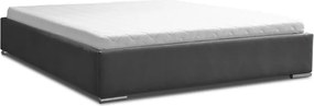Eka Čalouněná postel LANA 120 x 200 cm Barva látky Trinity: Černá (Trinity 2316), Úložný prostor: S kovovým rámem úložného prostoru