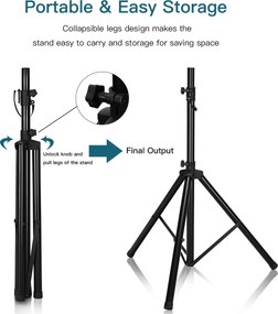Costway Reproduktorový stojan 97 - 183 cm výškově nastavitelný reproduktorový
