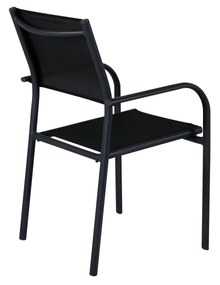 Jídelní židle Santorini, 2ks, černá