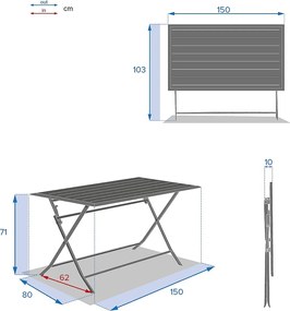 Hliníková skládací sestava VIRGINIA 1+6