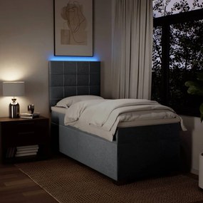 Box spring postel s matrací světle šedá 90x200 cm textil 3292671