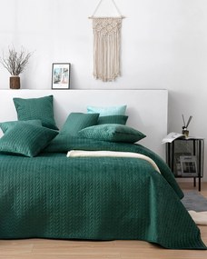 Sametový přehoz Silky Chic 220x240cm deep green