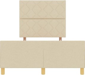 Rám postele s čelo Krémová 120 x 200 cm textil 3344800