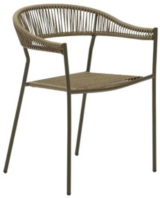 OnaDnes -20% Zelená kovová zahradní jídelní židle Kave Home Futadera