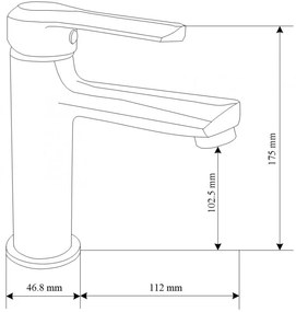 Mexen Sabre umyvadlová baterie, Černá - 72100-70