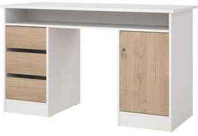 Psací stůl Felix 491 bílá/jackson hickory
