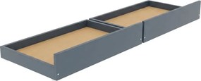 Benlemi Dvojitý úložný šuplík STORAGE pod postel na kolečkách Zvolte barvu: Tmavě šedá, Zvolte rozměr: 55x190 cm (pod postel o délce 200 cm), Zvolte variantu: Pro postel FENCE
