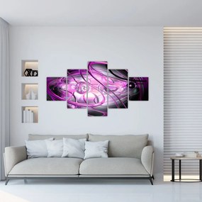 Obraz krásné fialové abstrakce (125x70 cm)