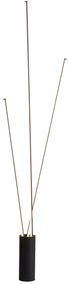 Mantra 7348 Vertical, stmívatelná černá stojcí lampa se třemi prvky, LED 60W 3600lm 3000K, výška 180cm