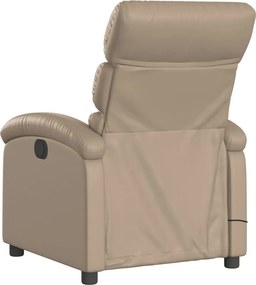 Elektrické masážní polohovací křeslo cappuccino umělá kůže 3204039