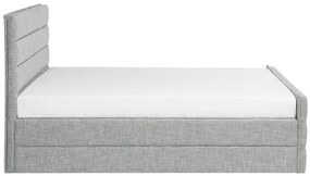 Světle šedá čalouněná postel 160x200 VALBONNE Beliani