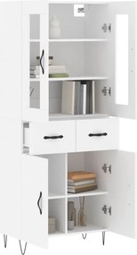Skříň highboard bílá 69,5 x 34 x 180 cm kompozitní dřevo 3198561