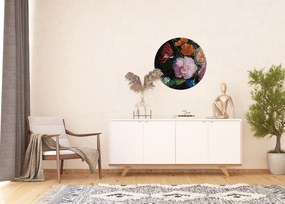 Samolepící vliesová fototapeta na zed' Dramatické Květy | 70 x 70 cm | DCR3228