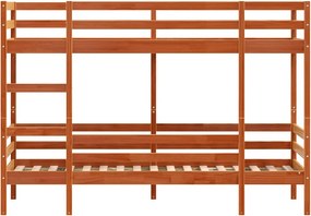 Patrová postel voskově hnědá 75 x 190 cm masivní borové dřevo 3284226