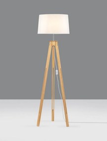 Bílá/v přírodní barvě stojací lampa (výška 145 cm) Leroy – Nova Luce