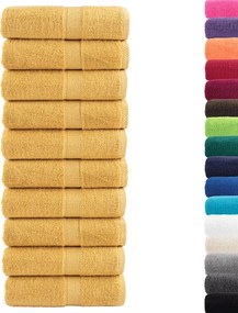 Prémiové ručníky pro hosty SOLUND 10 ks zlaté 30x50 cm 600 g/m² 137280