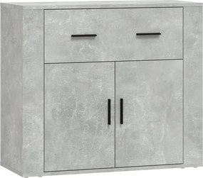Příborníky 3 ks betonově šedé kompozitní dřevo 3185427