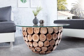 Noble Home Konferenční stolek Punaro, 70 cm, teakové dřevo