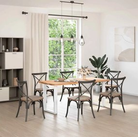vidaXL Nohy k jídelnímu stolu ve tvaru U, 2 ks, ocel, 70 x (72-73) cm, ocel [4013185] Barva: Bílá