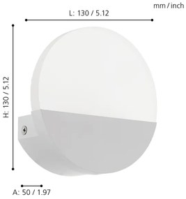 Eglo 96039 - LED nástěnné svítidlo METRASS 1 1xLED/4,5W/230V