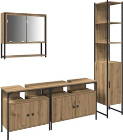 Sada koupelnového nábytku 4 ks Artisanový dub Kompozitní dřevo 3334405