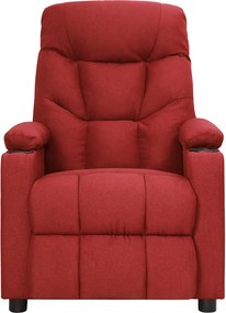 Elektrické masážní křeslo vínové textil 3098830