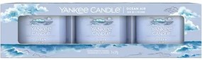 Yankee Candle Sada Votivní svíčky ve skle Ocean Air, 3 x 37 g