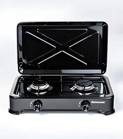 Ravanson K-02TB černá / Varná deska / Plynová / 2 hořáky / Stolní