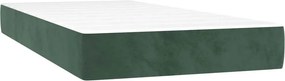 Box spring postel s matrací tmavě zelená 120x190 cm samet 3270022