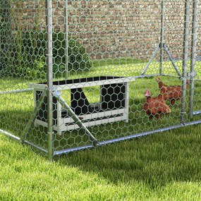 Hnízdní box PawHut z jedlového dřeva s asfaltovou střechou pro kuřata 66x37x34 cm šedý |