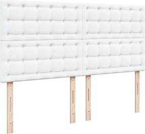 Box spring postel s matrací bílá 180x200 cm umělá kůže 3293033