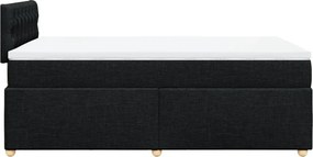 Box spring postel s matrací černá 120x200 cm textil 3286656