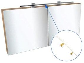 Comodo Zrcadlová skříňka Ideal OW 120 ZS LED-G s osvětlením Any LED 80 G, zlatá