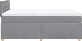 Box spring postel s matrací světle šedá 120x190 cm textil 3286633
