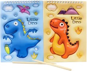 ORION Vyškrabovací sešit Dinosauři / 8 listů + škrabací pero / 2 varia