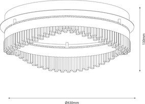 Stropní LED svítidlo Preciosa, 1x LED 36w, 4000k, g