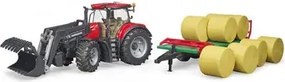 Bruder 3198 Traktor Case IH Optum 300 CVX s čelním nakladačem a přepra