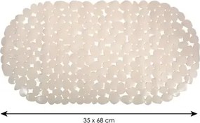 MSV GALETS protiskluzová podložka do vany béžová / PVC / 35 x 68 cm