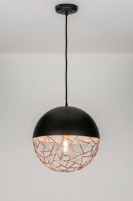 Závěsné industriální designové svítidlo Signature Combino Nero and Copper