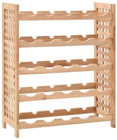 Stojan na víno na 25 lahví masivní ořechové dřevo 63x25x73 cm 247101
