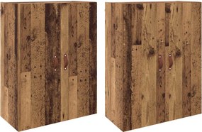Nástěnná skříň 2 ks Staré dřevo 69,5 x 34 x 90 cm 3394572