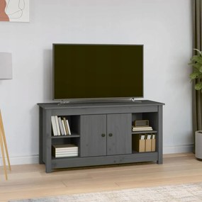 Fionshop 263602525 Tv skříňka šedá 103 x 36,5 x 52 cm masivní borové dřev