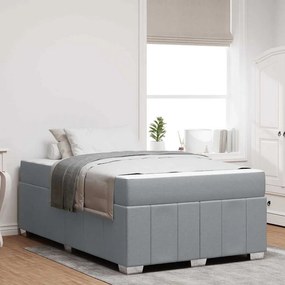 Rám postele s matrací Světle šedá 120 x 190 cm textil 3398272