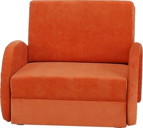 Rozkládací křeslo, oranžová, MILI 1