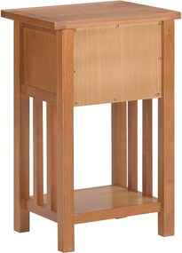 Stolek na časopisy se zásuvkou 35x27x55 cm masivní dubové dřevo 289182