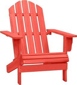 Zahradní židle Adirondack masivní jedlové dřevo červená 315873