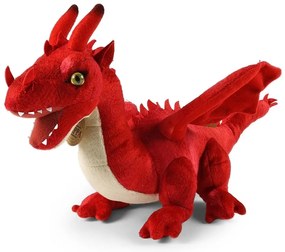 Rappa Plyšový drak 40 cm červený ECO-FRIENDLY