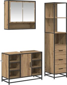 Sada koupelnového nábytku 3 ks Artisanový dub 3402570